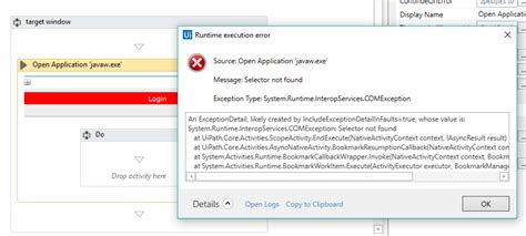 Unable To Open Java Application Using Open Application Activity Help UiPath Community Forum
