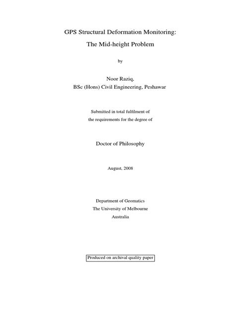 Gps Structural Deformation Monitoring Pdf Global Positioning System Accelerometer