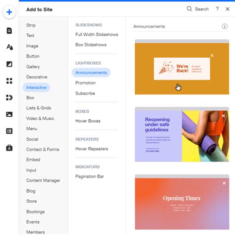Wix Editor Creating A Full Screen Pop Up Menu Help Center