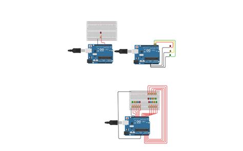 Circuit Design Arduino Leds Ddr Y Puertos Tinkercad