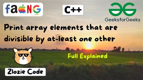 print array elements that are divisible by at least one other c gfg problem zloziecode