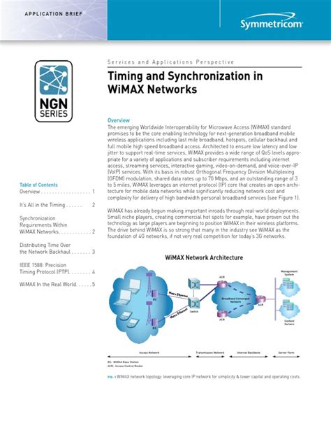 Timing And Synchronization Wimax Pdf Wi Max Duplex Telecommunications