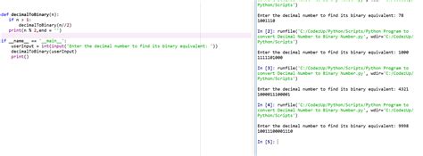Python Program To Convert Decimal Number To Binary Number Codez Up