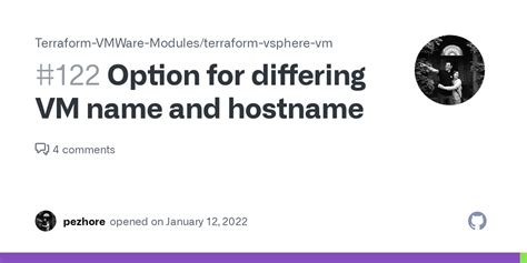 Option For Differing VM Name And Hostname Issue Terraform VMWare Modules Terraform