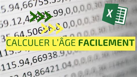 Calculer Lâge Sur Excel Facilement Youtube