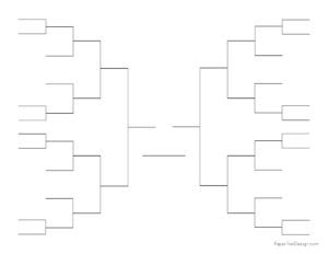Tournament Bracket Templates Single Elimination Paper Trail Design