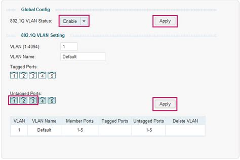 how to configure 802 1q vlan on tp link easy smart unmanaged pro switches