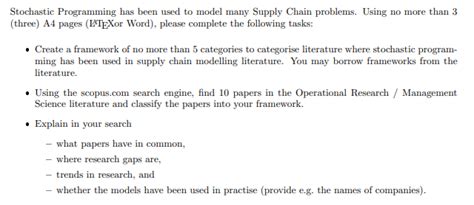Solved Stochastic Programming Has Been Used To Model Many