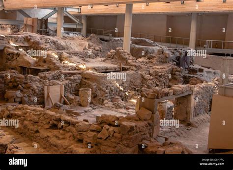 Akrotiriexcavation Site Of A Minoan Bronze Age Settlement On The Greek
