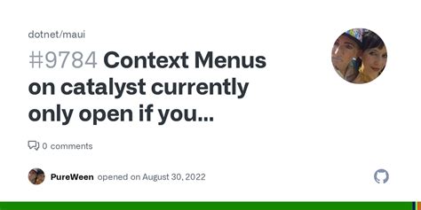 Context Menus On Catalyst Currently Only Open If You Secondary Click An Actual Html Element