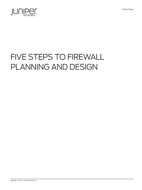 5 Steps To Firewall Planning And Design Pdf Computer Network Firewall Computing