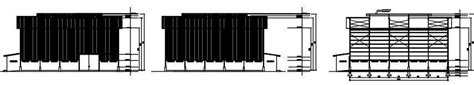 2d Design Of Different Side Elevation Of The Factory In Autocad Drawing Cad File Dwg File