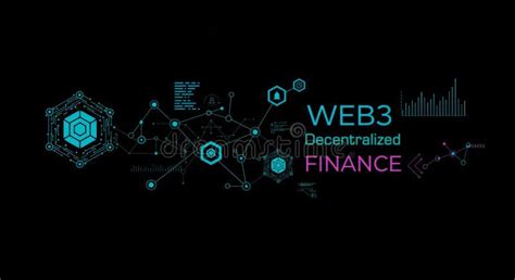 Web3 Decentralized Finance Network With Blockchain Connections Stock Illustration Illustration