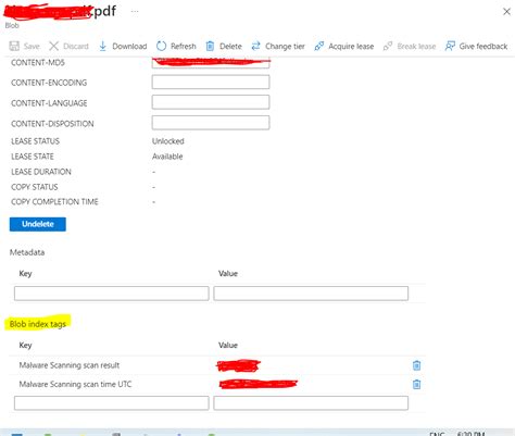Blob Index Tags Of A Blob Cannot Be Retrieved Using Azure Storage Rest