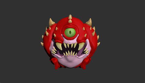 Free Stl File Cacodemon Doom Toy・3d Printing Template To Download・cults