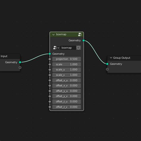 Blender Geometry Nodes Box UV Mapping Node