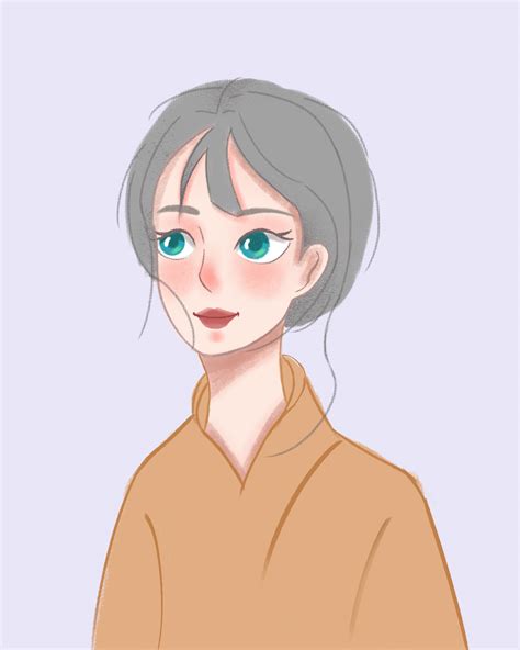 可爱少女头像插画李宝财 站酷zcool