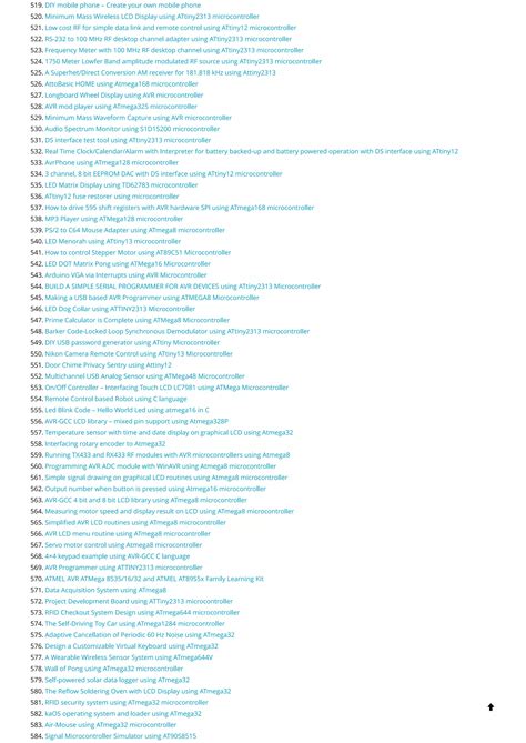 Projects At Mega32 Avr Projects List 1197 Projects Pdf