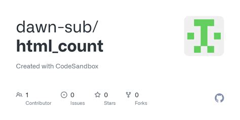 Htmlcountindexhtml At Main · Dawn Subhtmlcount · Github