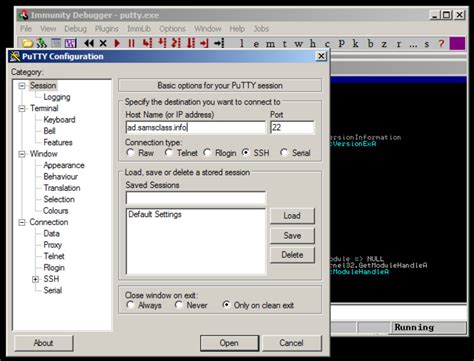 4 Hacking Putty With Immunity 30 Pts