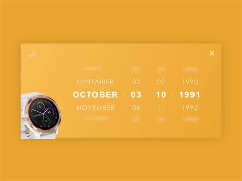 Daily UI Date Picker By YaWen Chang On Dribbble