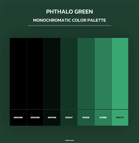 Phthalo Green Color Palettes