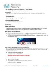 Lab Getting Familiar With The Linux Shell Docx Lab Getting Familiar With The Linux