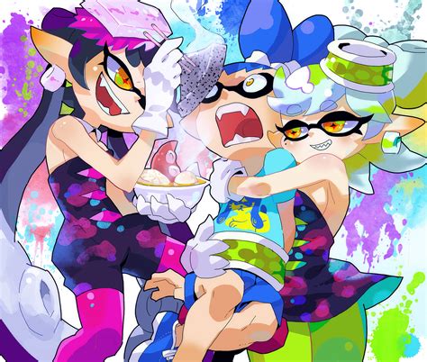 Inkling Player Character Callie Marie And Inkling Babe Splatoon And