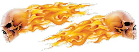 Flaming Skull Decals