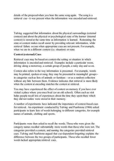 Theory Of Forgetting Docx