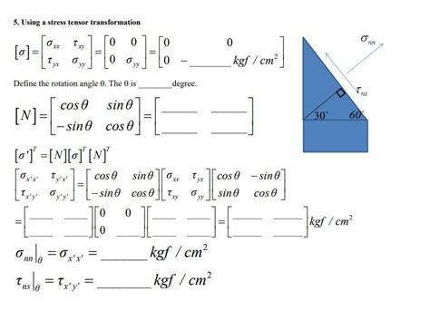 Solved 5 Using A Stress Tensor Transformation Define The