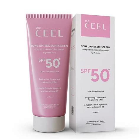 The Ceel Spf 50 Tone Up Pink Sunscreen Ton Eşitleyici Yüz Güneş Kremi 50 Ml I Uygun Fİyat I
