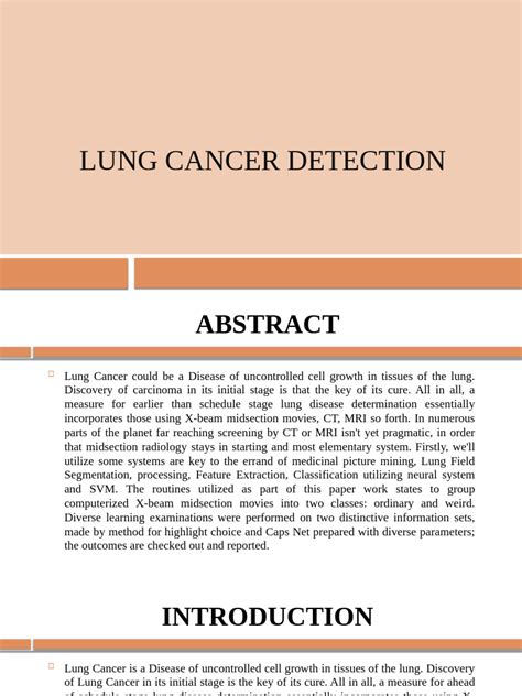 Lung Cancer Detection Full Pdf Deep Learning Ct Scan