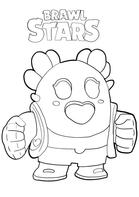 Free Spike Girl Character Brawl Stars Coloring Sheet And Pdf To Print