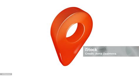 red map pointer pin isolated red location icon location symbol realistic vector stock