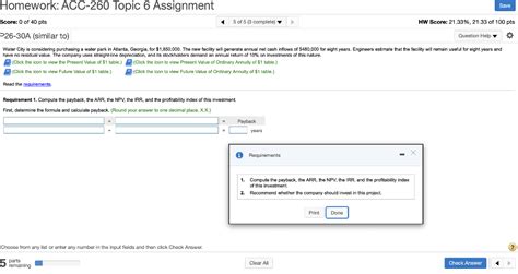 Solved Homework Acc 260 Topic 6 Assignment Save Score 0 Of