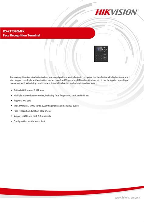 Hikvision Biometric Device Facial Recognition Optical Sensor At ₹ 17000 Piece In Kolkata