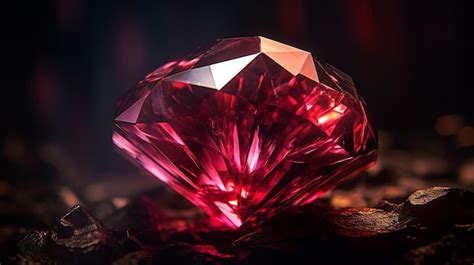 Premium Ai Image Photograph A Mesmerizing Closeup Of A Sparkling Ruby Held Against A Velvety
