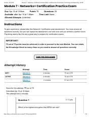 Network Certification Practice Exam Pdf PM Module Networks Certification