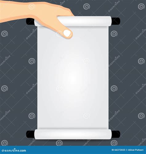 Hand Holding Scroll Stock Vector Illustration Of Paper
