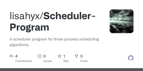 Github Lisahyxscheduler Program A Scheduler Program For Three