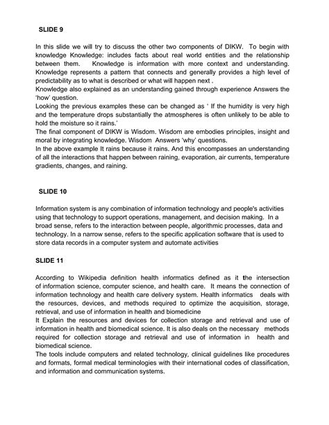 Health Informatics Terminologies An Introduction Transcript Doc