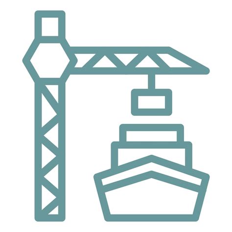 Vector Design Port Icon Style Premium Vector