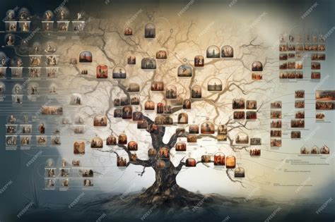 Arbre Généalogique Complet Affiché Avec De Nombreuses Images Une