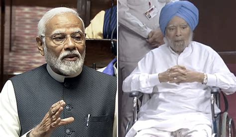 Pm Modi Hails Manmohan Singhs Contribution To Democracy In Rajya Sabha Farewell Speech