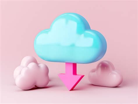 Premium Photo Cloud Data Download Data Storage Database Cloud
