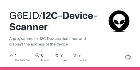Github G6ejdi2c Device Scanner A Programme For I2c Devices That