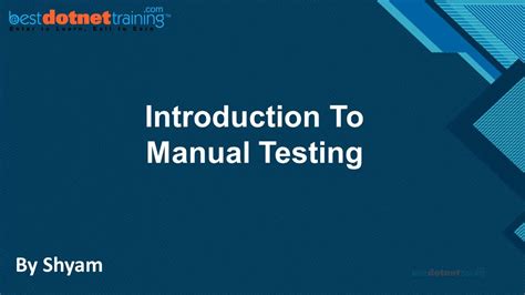 Manual Testing An Introduction For Beginners Software Testing Youtube