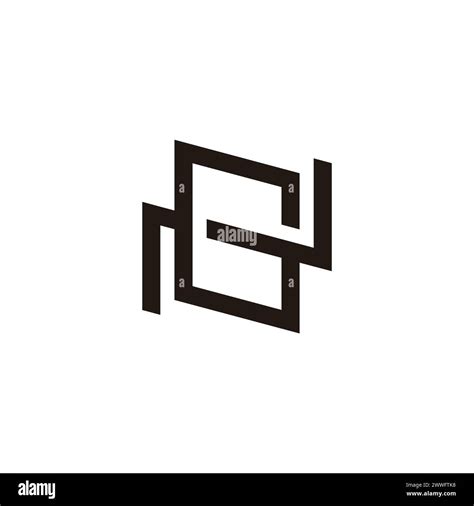 Letter Ng Linked Geometric Overlap Simple Line Logo Vector Stock Vector Image And Art Alamy