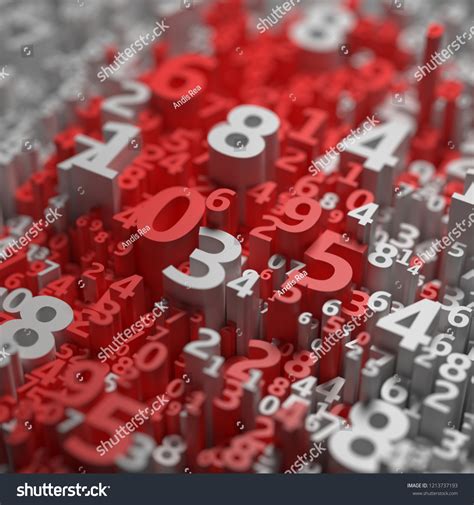 abstract 3d numbers background computer science stock illustration